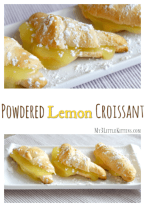 Powdered Lemon Croissant - My 3 Little Kittens
