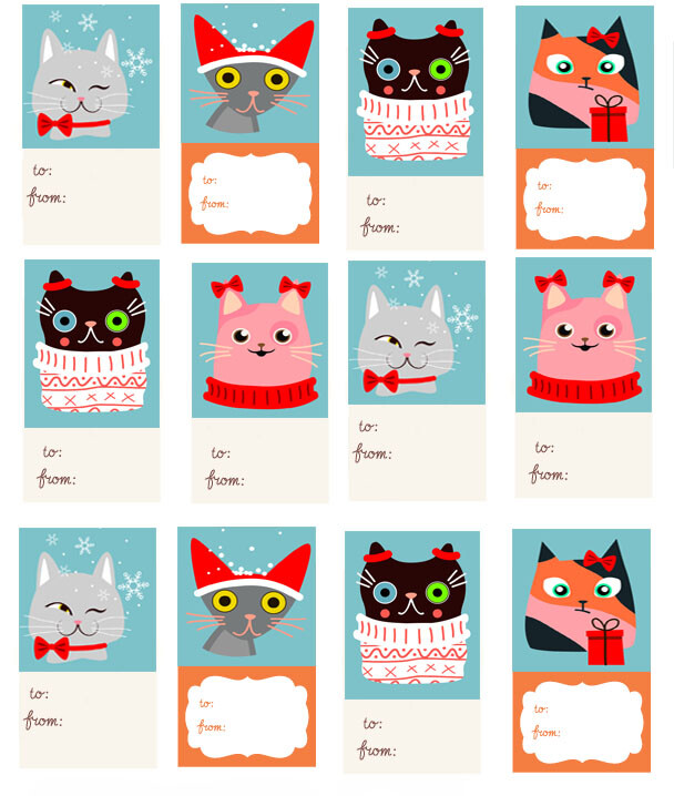 Printable Cat Christmas Gift Tags My 3 Little Kittens Printable Cat Christmas Gift Tags My 3 Little Kittens